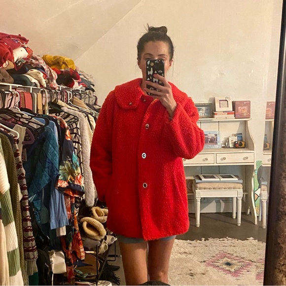 Vintage | Jackets & Coats | Vintage John Weitz Red Coat | Poshmark